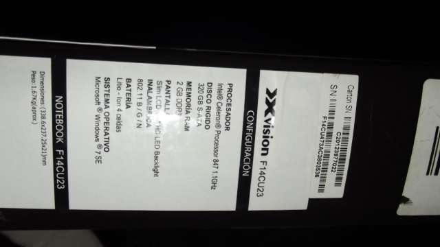 Notebook xvision f14cu23 en Puente Alto - Computadoras y Notebooks | 7966